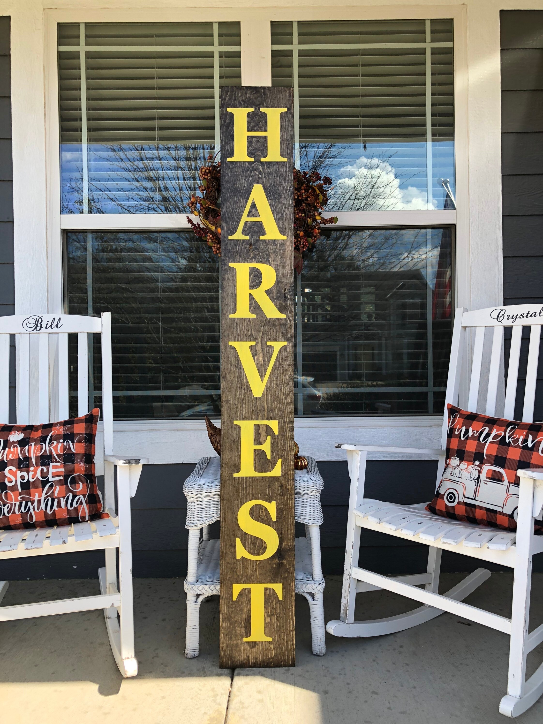 Harvest Sign|fall Decor|fall Porch Decor|harvest|harvest Porch Sign ...