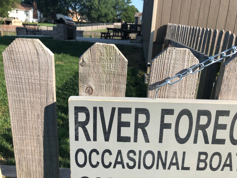 River Forecast SignRiver Home DecorFunny River DecorRiver | Etsy