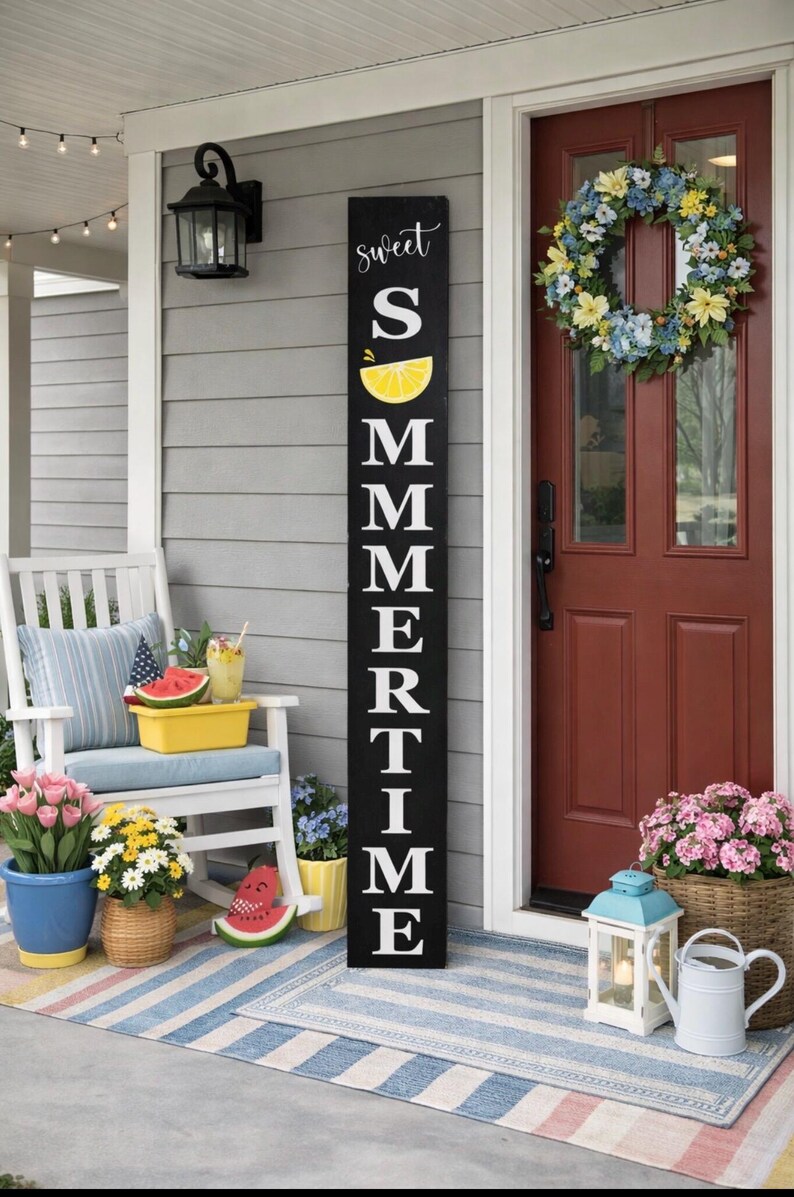 Sweet Summertime Sign|summertime Porch Sign|lemon Summer Sign|summer ...