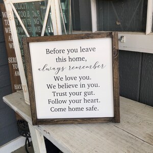 Before You Leave This Home|be Safe Quote|entryway Decor|affirmation for ...