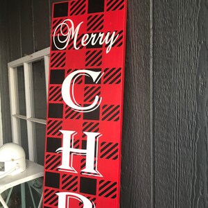 Merry Christmas Sign|buffalo Plaid Christmas Decor|buffalo Check ...