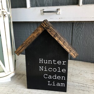 Little Wooden Name House|family Name House|personalized Wood House|wood ...