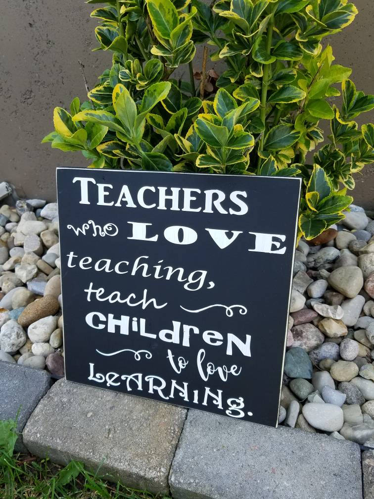 Teachers Who Love Teaching Signteacher Gift Gift for - Etsy