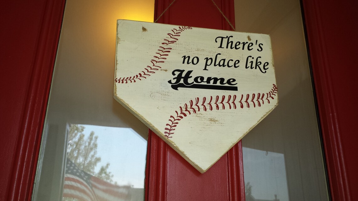 Home Plate Door Signpersonalized Baseball Coach Gifthome | Etsy