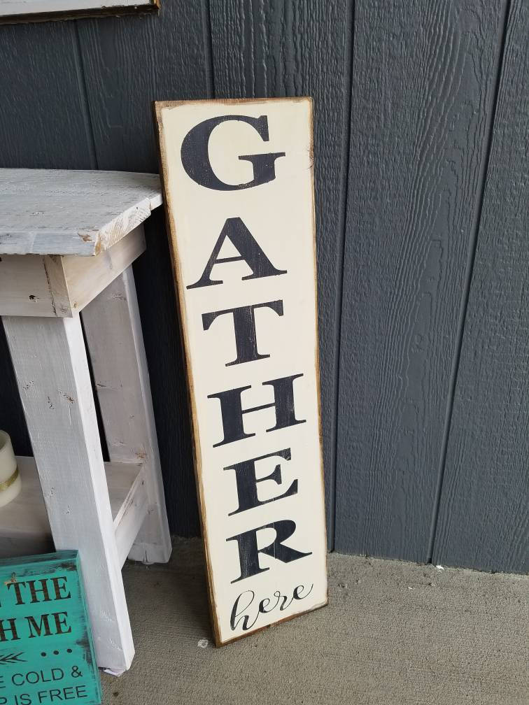 Gather Here Signrustic Gather Signgatherrustic Farmhouse | Etsy