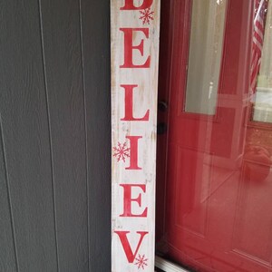 Believe Sign|christmas Porch Decor|rustic Christmas Porch Decor|rustic ...