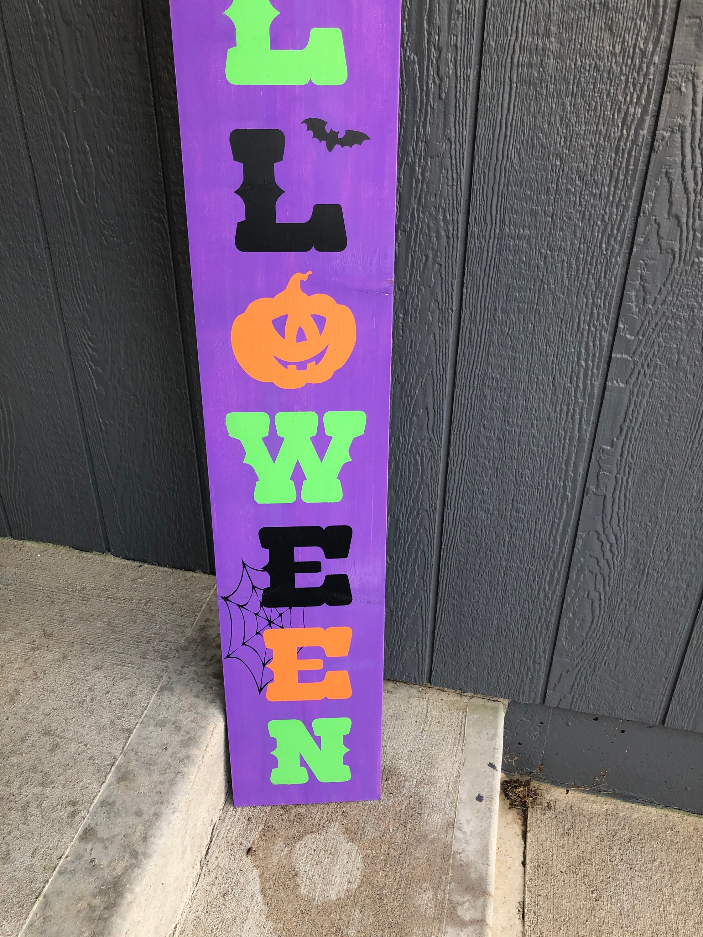 HAPPY HALLOWEEN Sign|halloween Porch Decor|colorful Halloween Sign ...