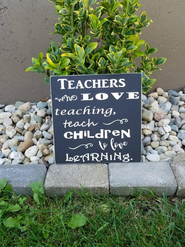 Teachers Who Love Teaching Signteacher Gift Gift for - Etsy