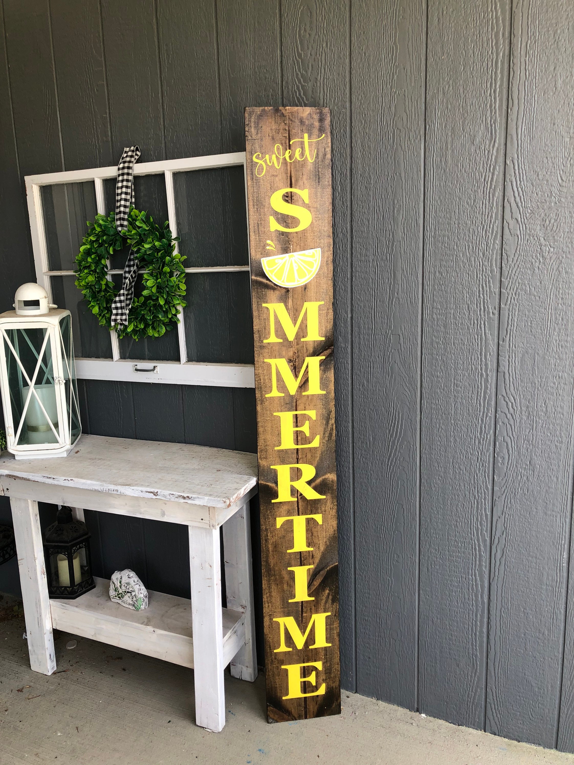 Sweet Summertime Sign|summertime Porch Sign|lemon Summer Sign|summer ...