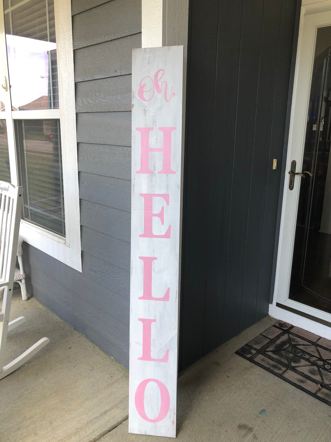 Oh Hello Signrustic Porch Decorfarmhouse Porch Decorrustic | Etsy