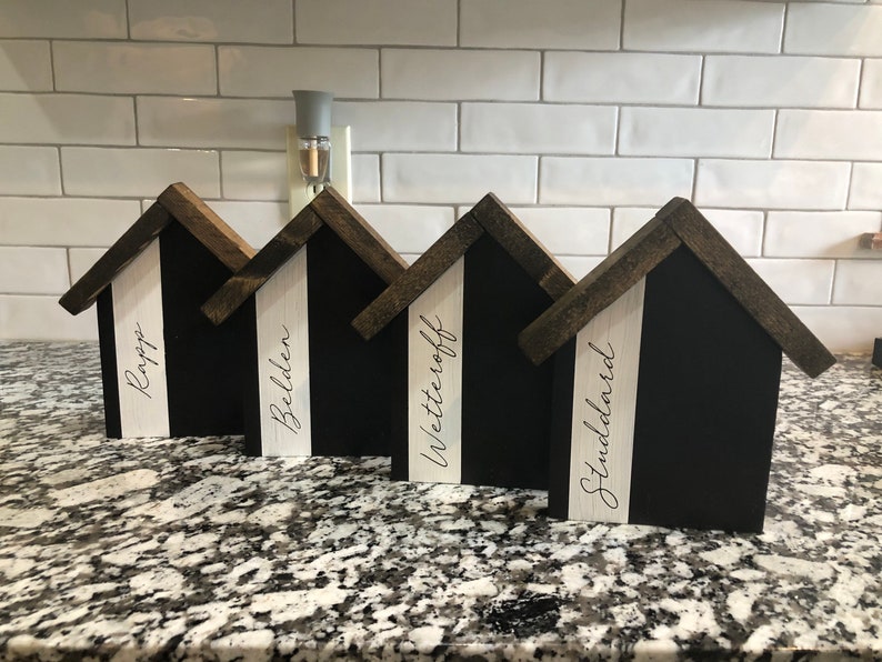 Little House|last Name House|family Name House|wood House With Name ...