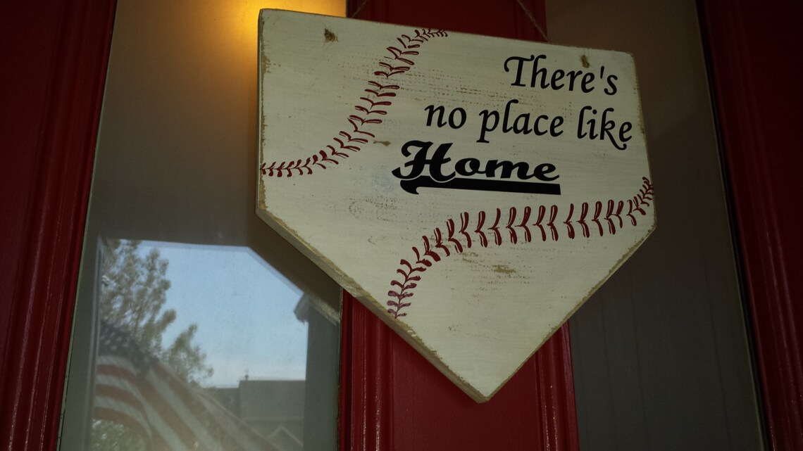 Home Plate Door Sign|personalized Baseball Coach Gift|home Plate Sign ...