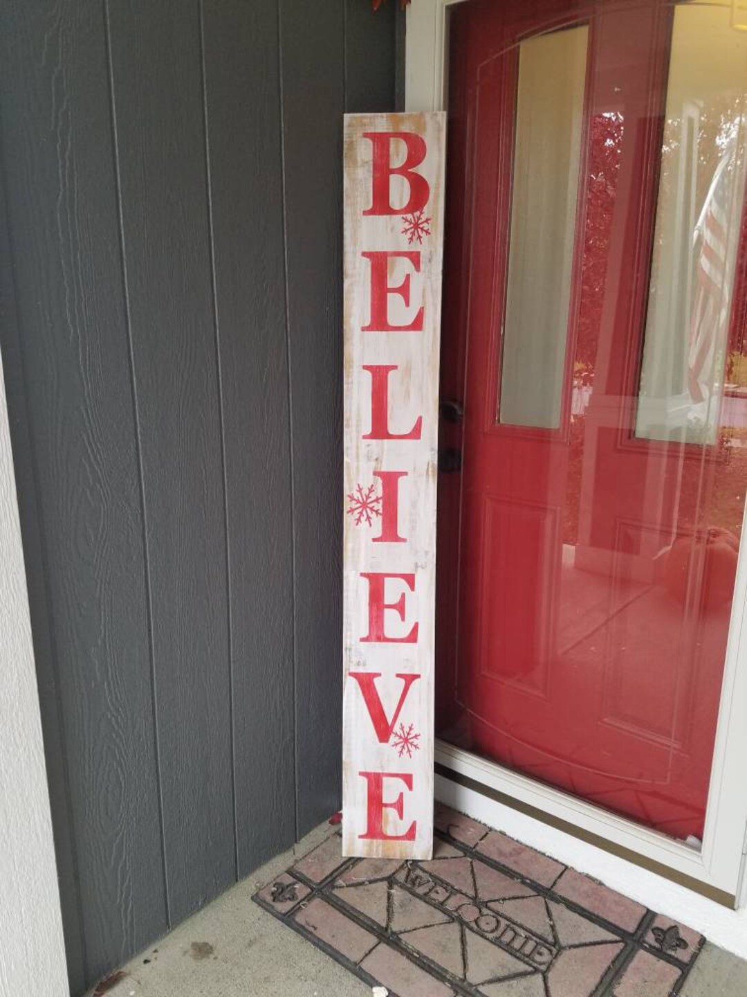 Believe Sign|christmas Porch Decor|rustic Christmas Porch Decor|rustic ...