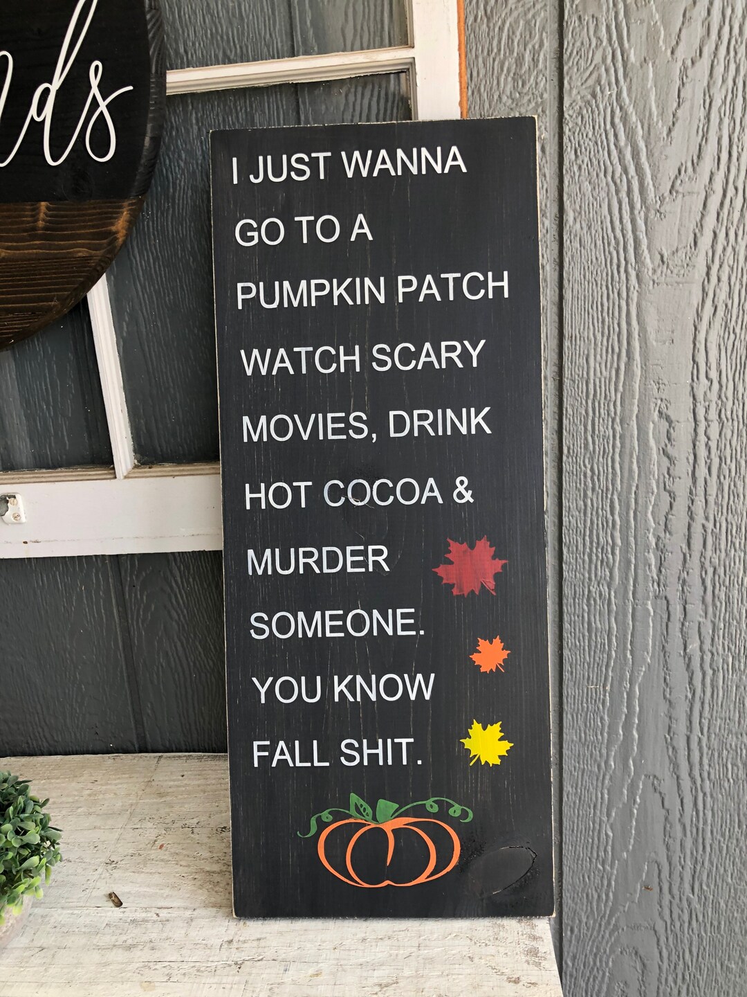 Fall Decor|fall Porch Sign|fall Fireplace Decor|funny Fall Decor|murder ...