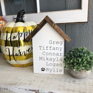 Little Wooden Name House|family Name House|personalized Wood House|wood ...