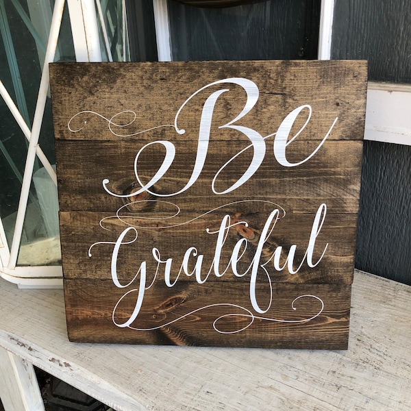 Grateful Sign - Etsy