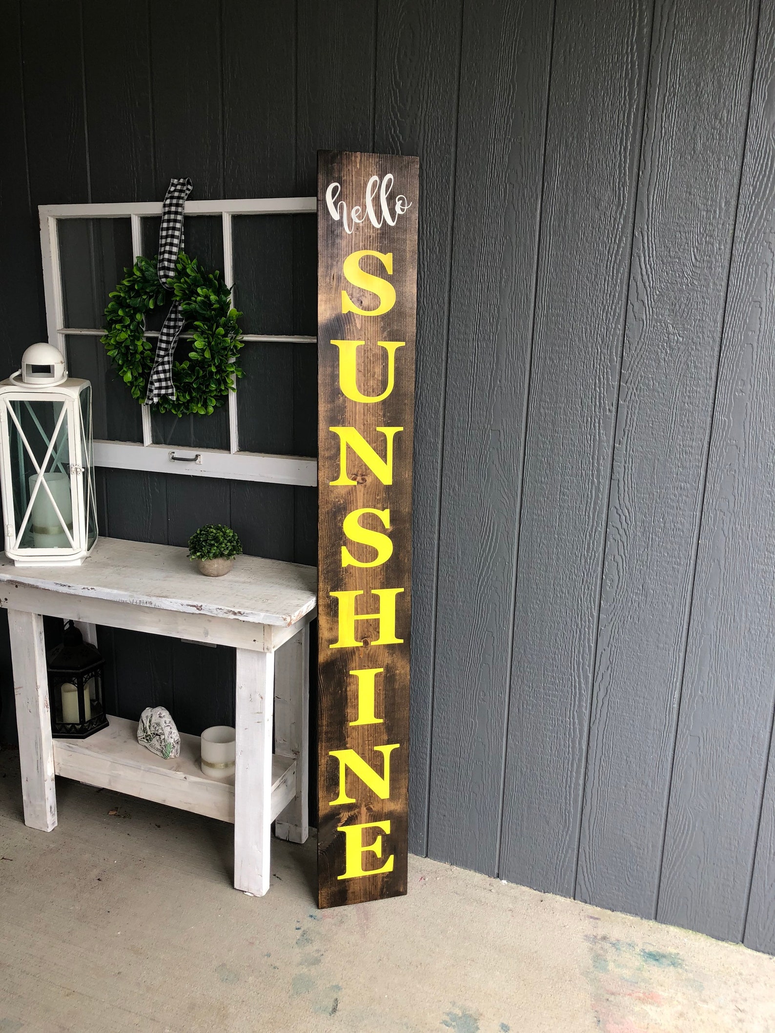 Hello Sunshine Signsummer Porch Decorfarmhouse Porch - Etsy