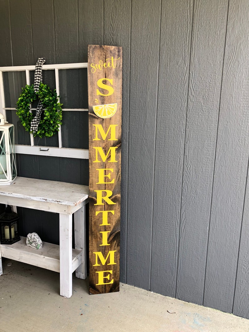 Sweet Summertime Sign|summertime Porch Sign|lemon Summer Sign|summer ...