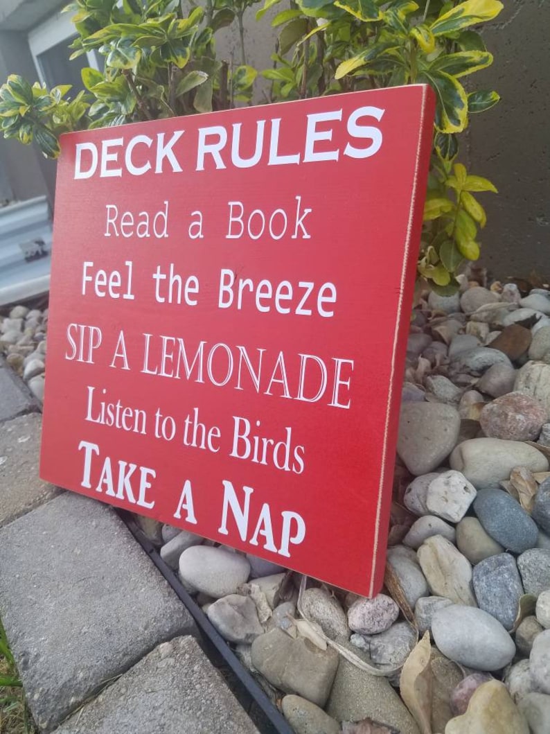 Deck Rules SignPorch Rules SignDeck SignPorch SignDeck | Etsy