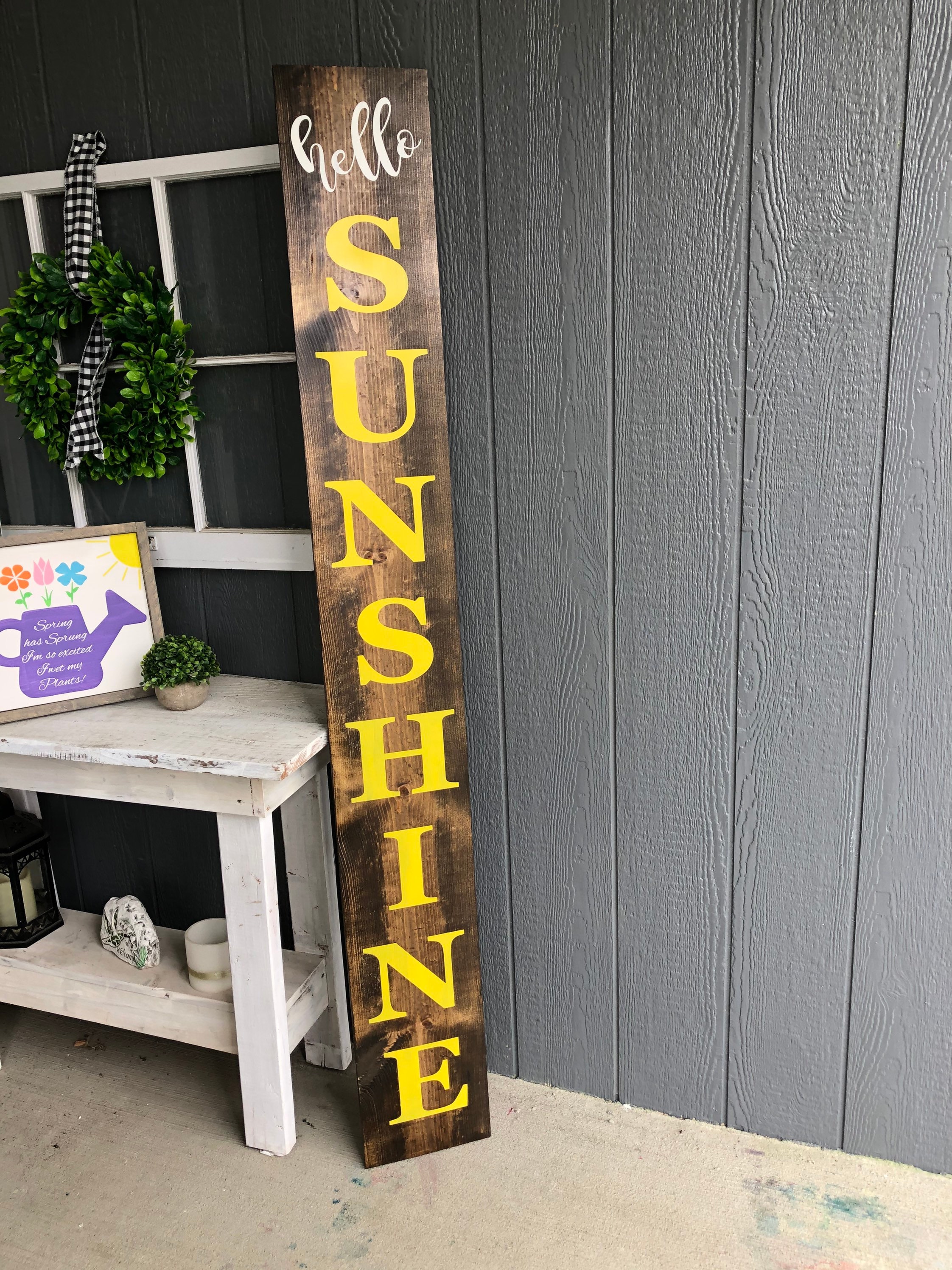 Hello Sunshine Signsummer Porch Decorfarmhouse Porch - Etsy