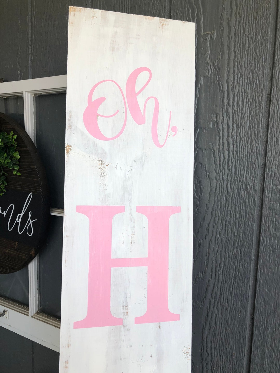 Oh Hello Sign|rustic Porch Decor|farmhouse Porch Decor|rustic Hello ...