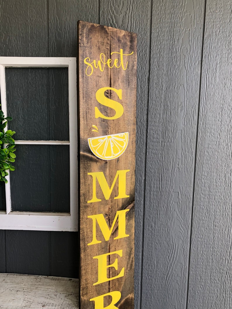 Sweet Summertime Sign|summertime Porch Sign|lemon Summer Sign|summer ...