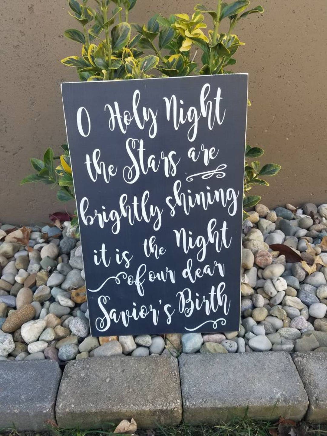 O Holy Night Sign|christmas Decor|o Holy Night the Stars|savior's Birth ...