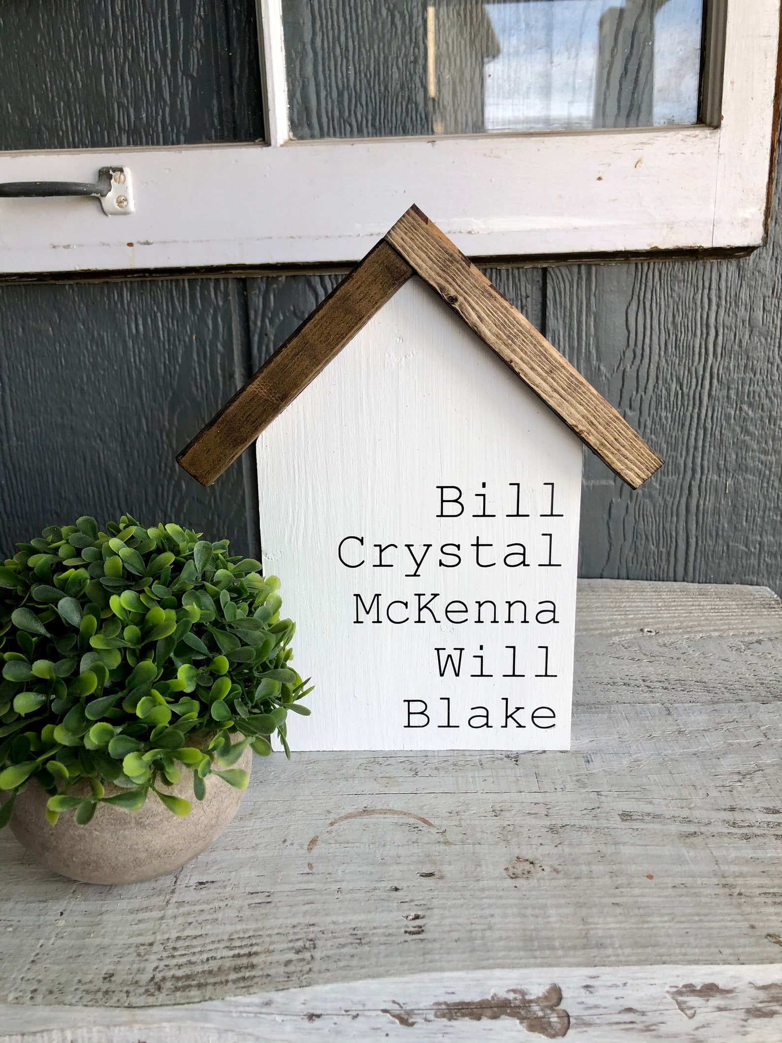 Little Wooden Name House|family Name House|personalized Wood House|wood ...