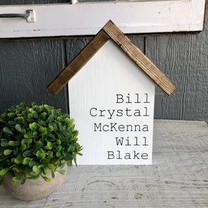 Little Wooden Name House|family Name House|personalized Wood House|wood ...