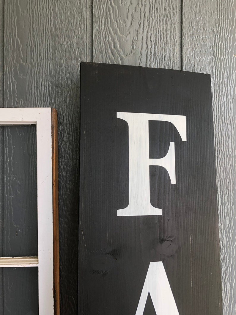 Family Sign Vertical|tall Family Sign|large Family Sign|black and White ...