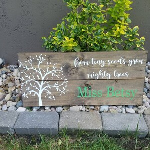From Tiny Seeds Grow Mighty Trees|teacher Gift|personalized Teacher ...