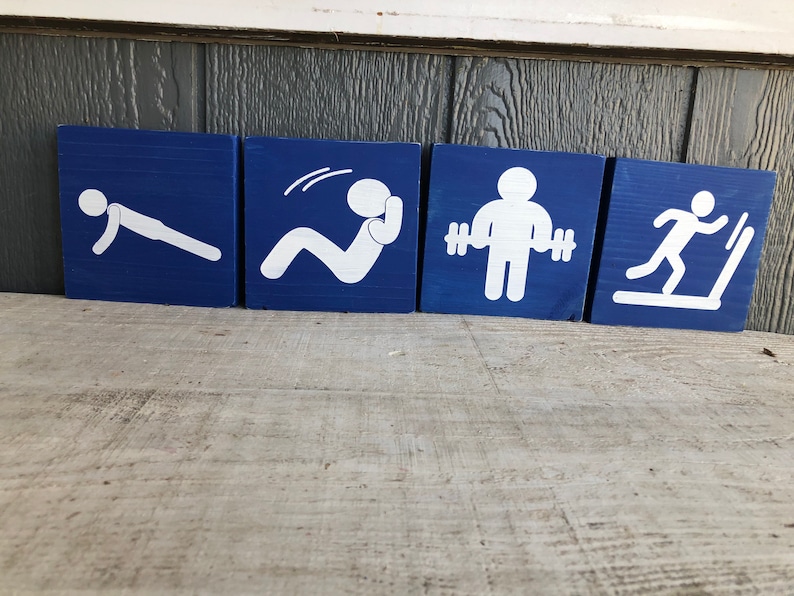 Workout Decor Setgym Decorworkout Room Decorhome Gym - Etsy