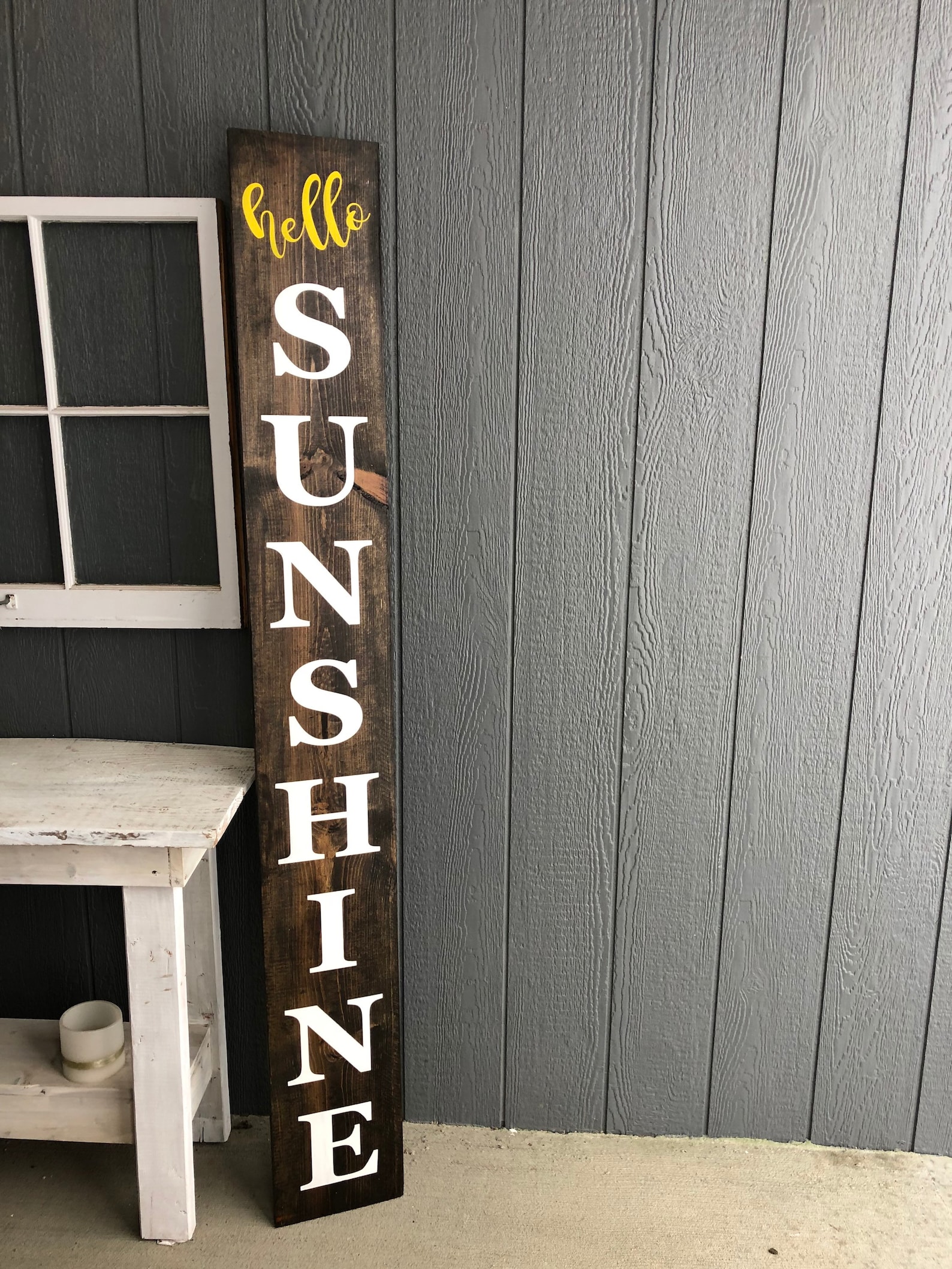 Hello Sunshine Sign|summer Porch Decor|farmhouse Porch Decor|spring ...