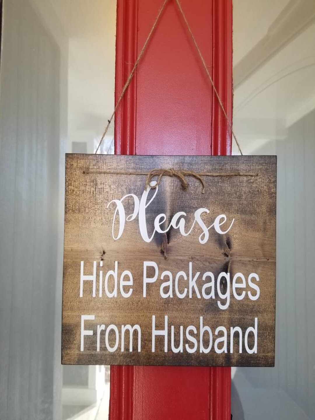 Please Hide Packages From Husband Sign|funny Front Porch Decor|funny ...