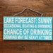 Lake Forecast Sunny Occasionally Boating Drinking|lake Alcohol Sign ...