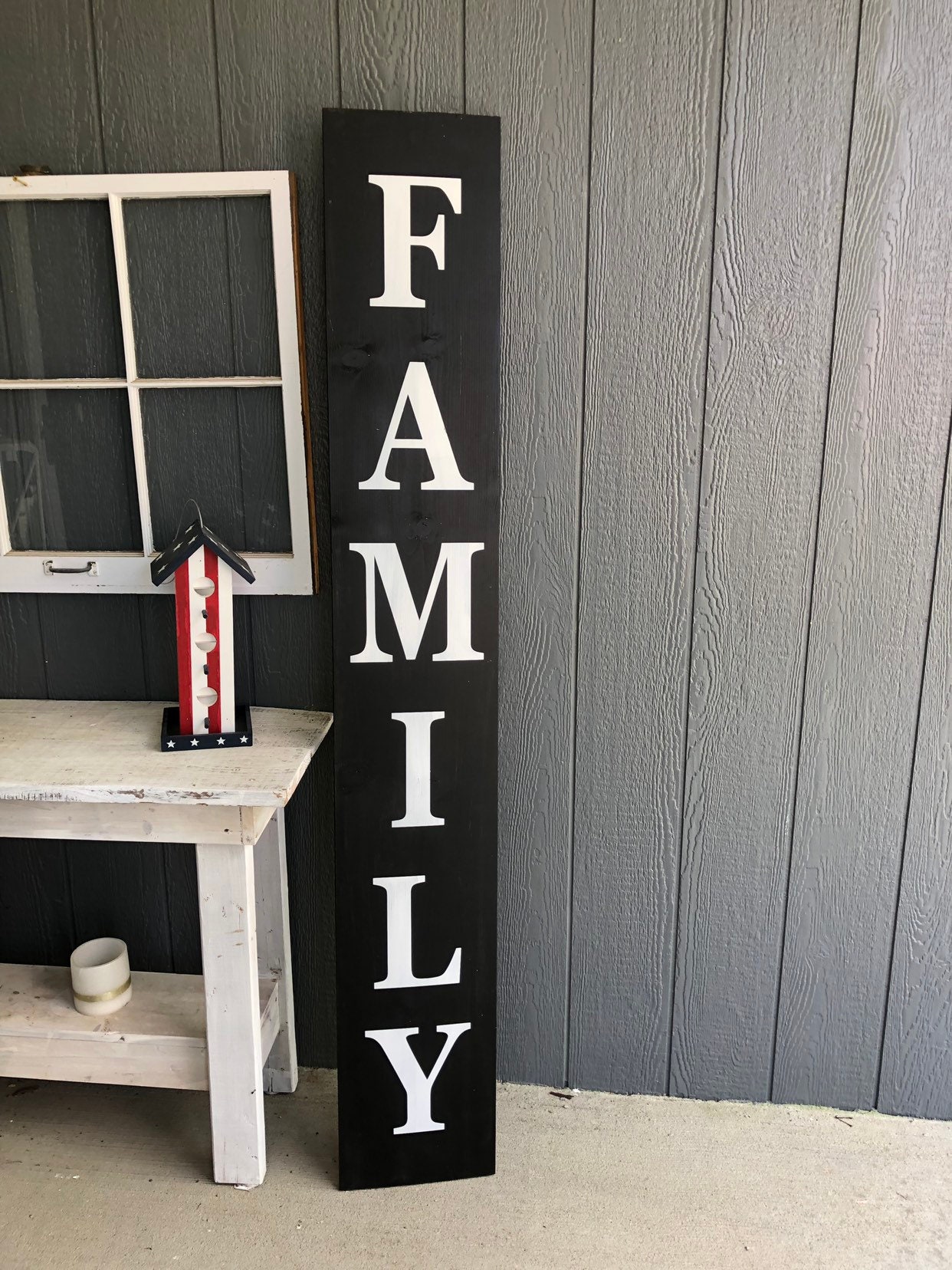 Family Sign Verticaltall Family Signlarge Family Signblack - Etsy