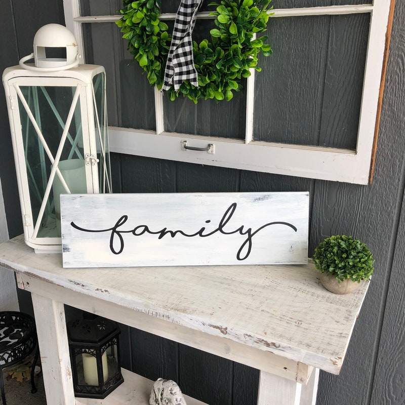 Rustic Family Sign - Etsy