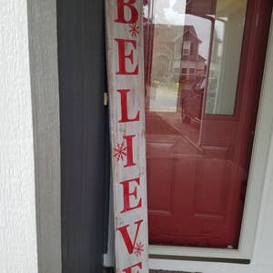 Believe Sign|christmas Porch Decor|rustic Christmas Porch Decor|rustic ...