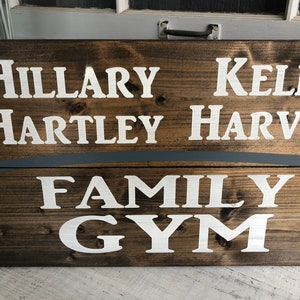 Home Gym Decor|family Gym Sign|workout Decor|barbell Sign|weight Room ...