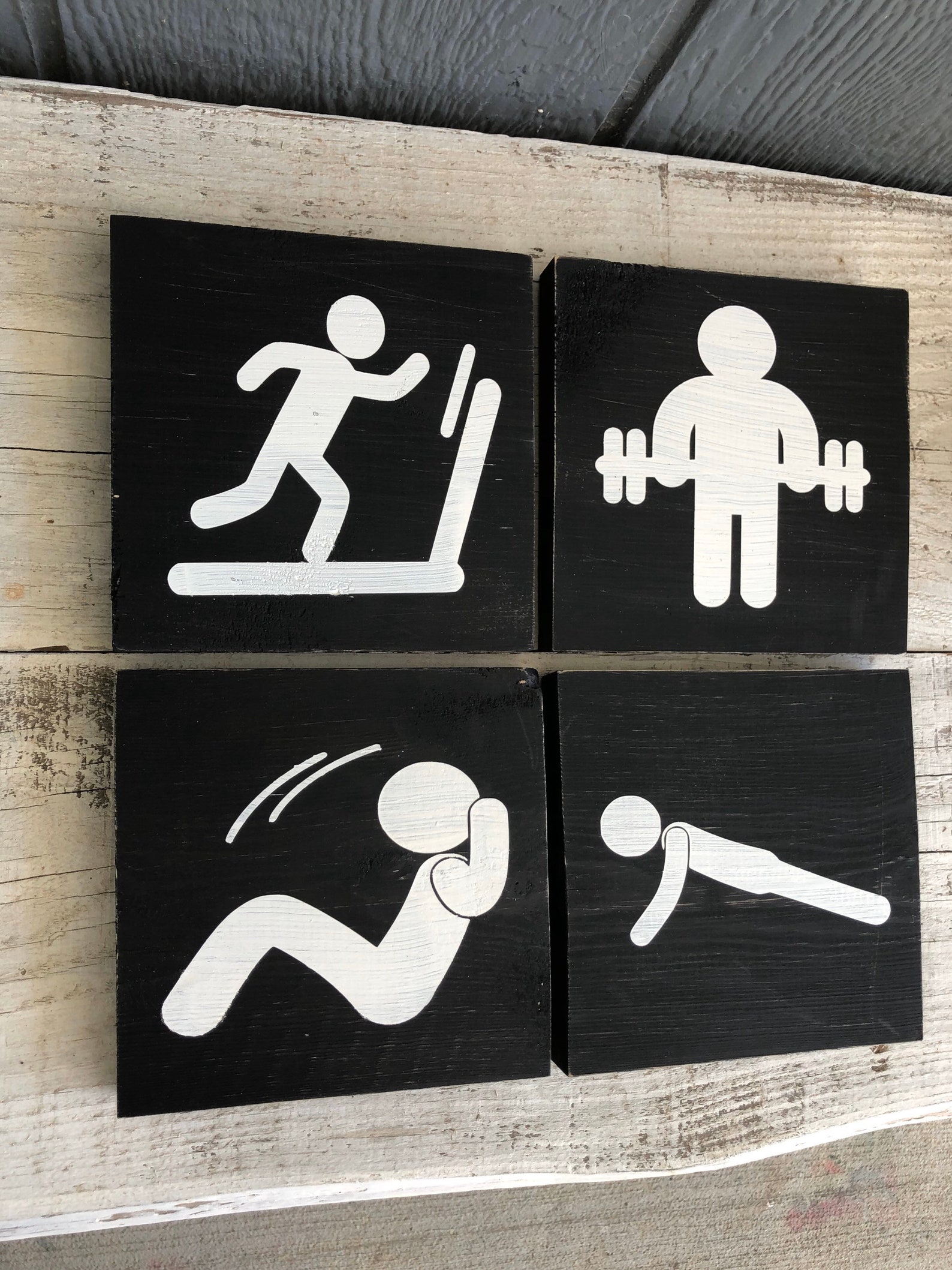 Workout Decor SetGym DecorWorkout Room DecorHome Gym | Etsy