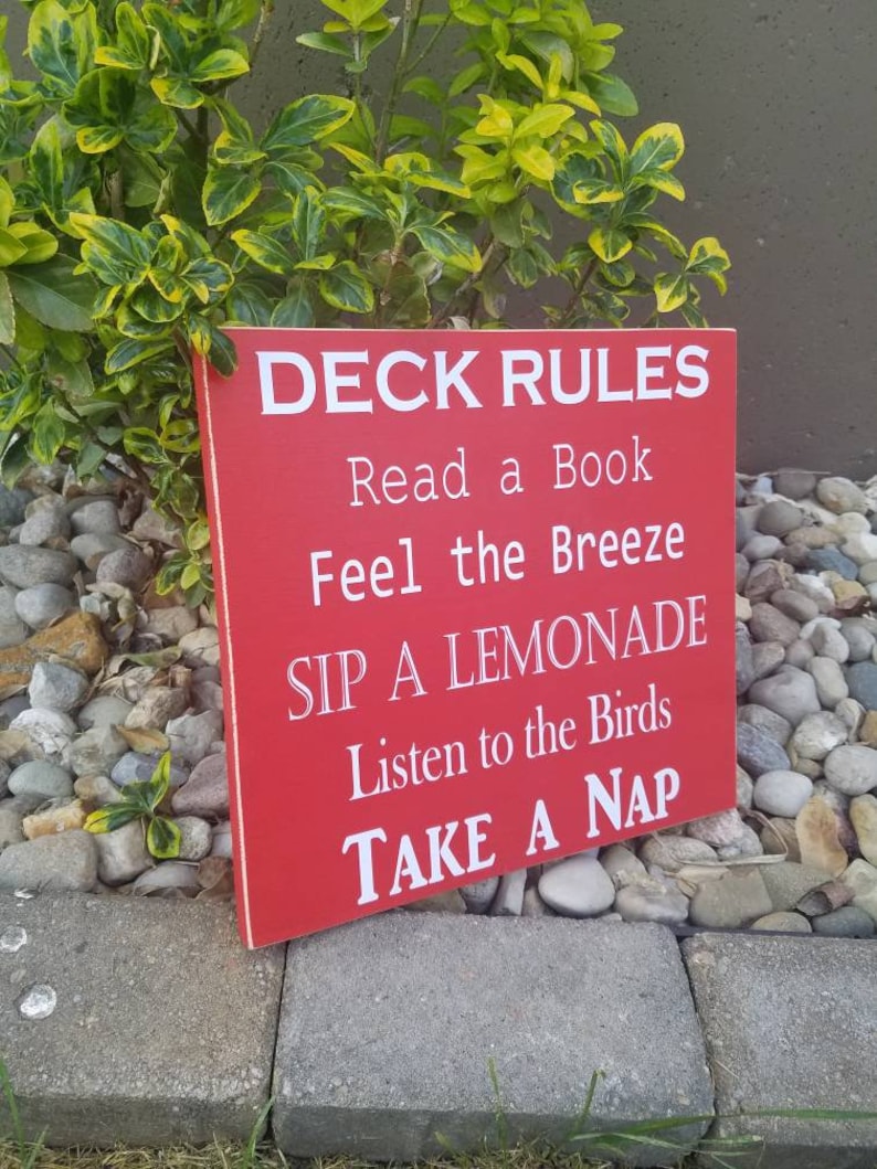 Deck Rules Sign|porch Rules Sign|deck Sign|porch Sign|deck Decor|porch ...