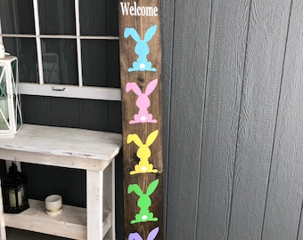 Every Bunny Welcome Easter Spring Porch Sign - Etsy