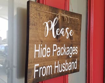 Please Hide Packages Sign - Etsy