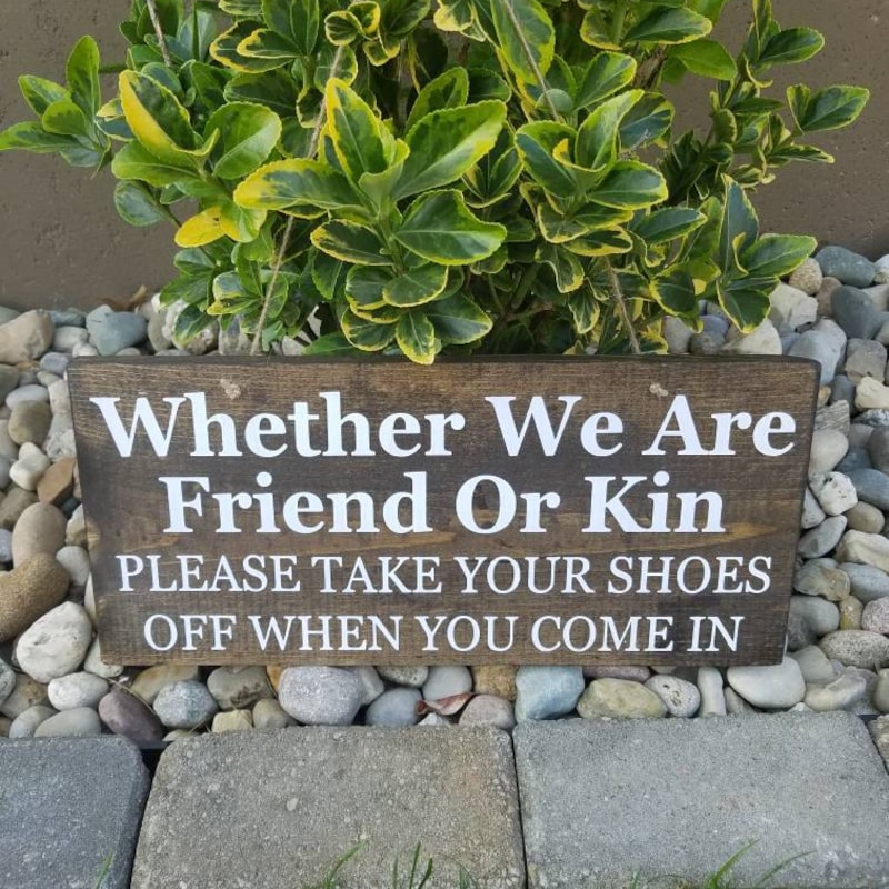 Take Shoes off Sign - Etsy