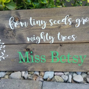 From Tiny Seeds Grow Mighty Trees|teacher Gift|personalized Teacher ...