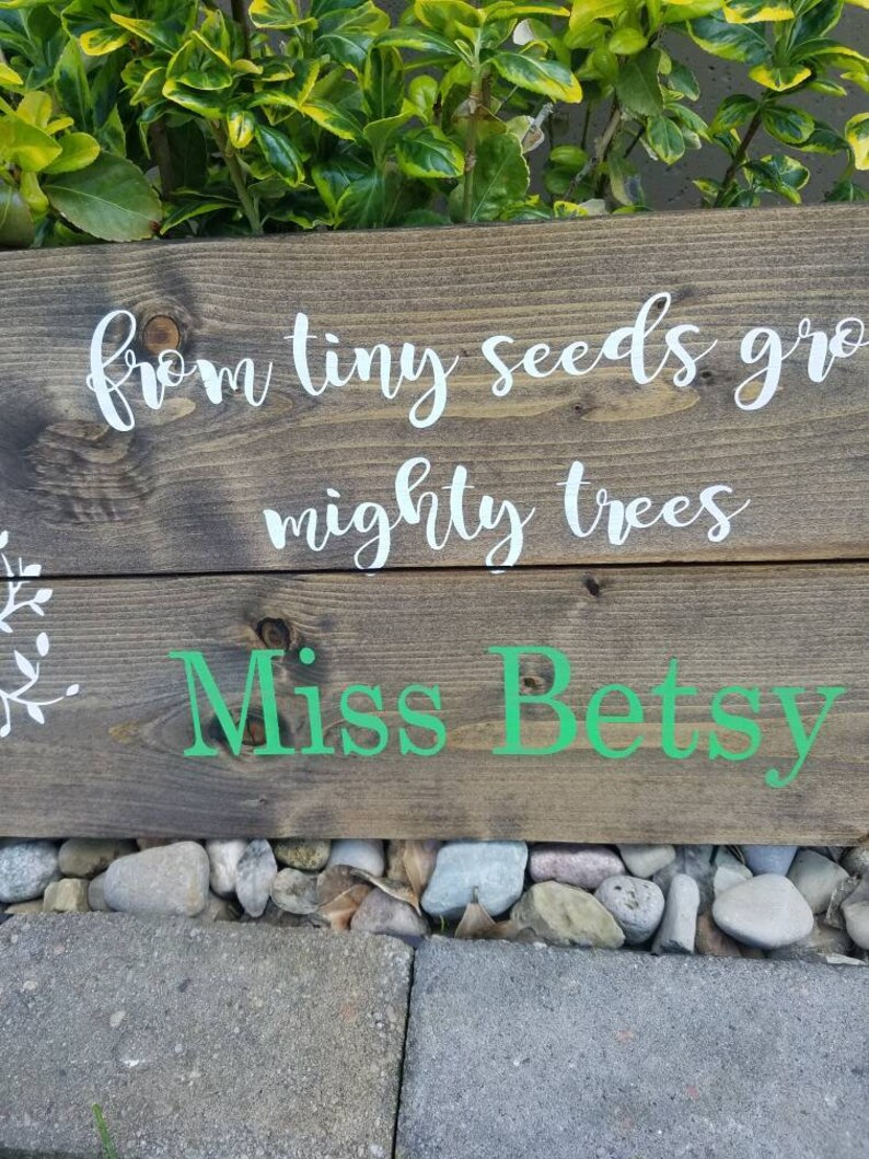 From Tiny Seeds Grow Mighty TreesTeacher GiftPersonalized | Etsy