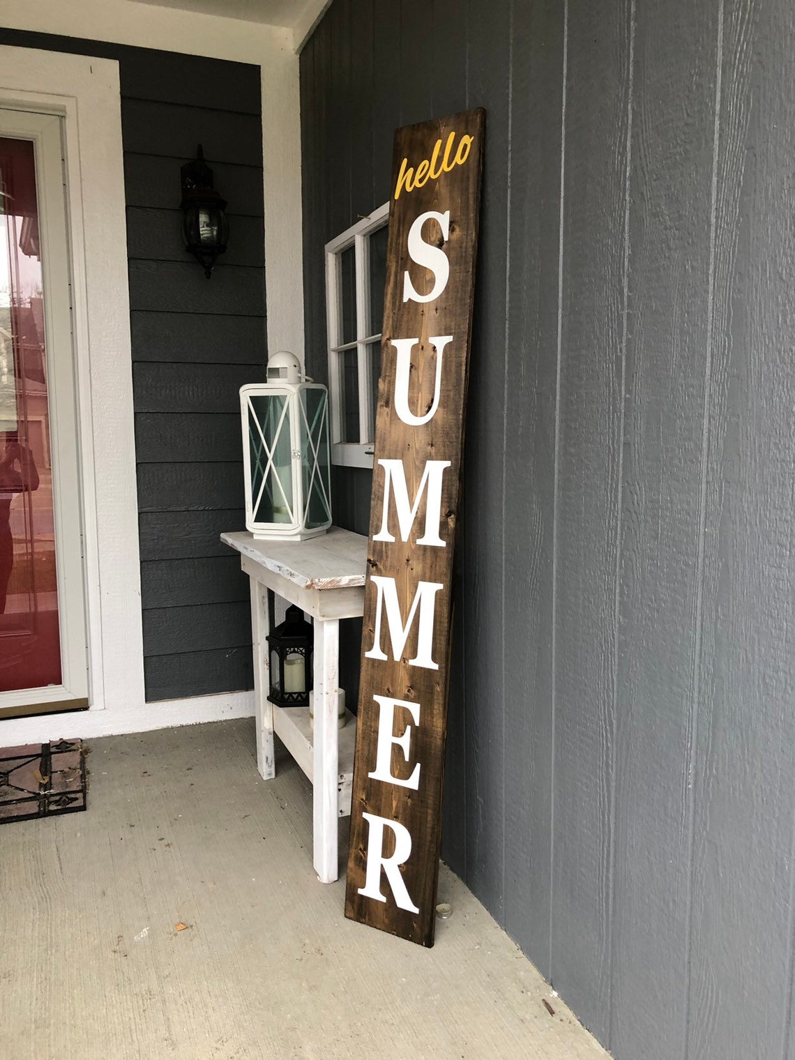 Hello Summer Signsummer Porch Decortall Summer Signrustic - Etsy