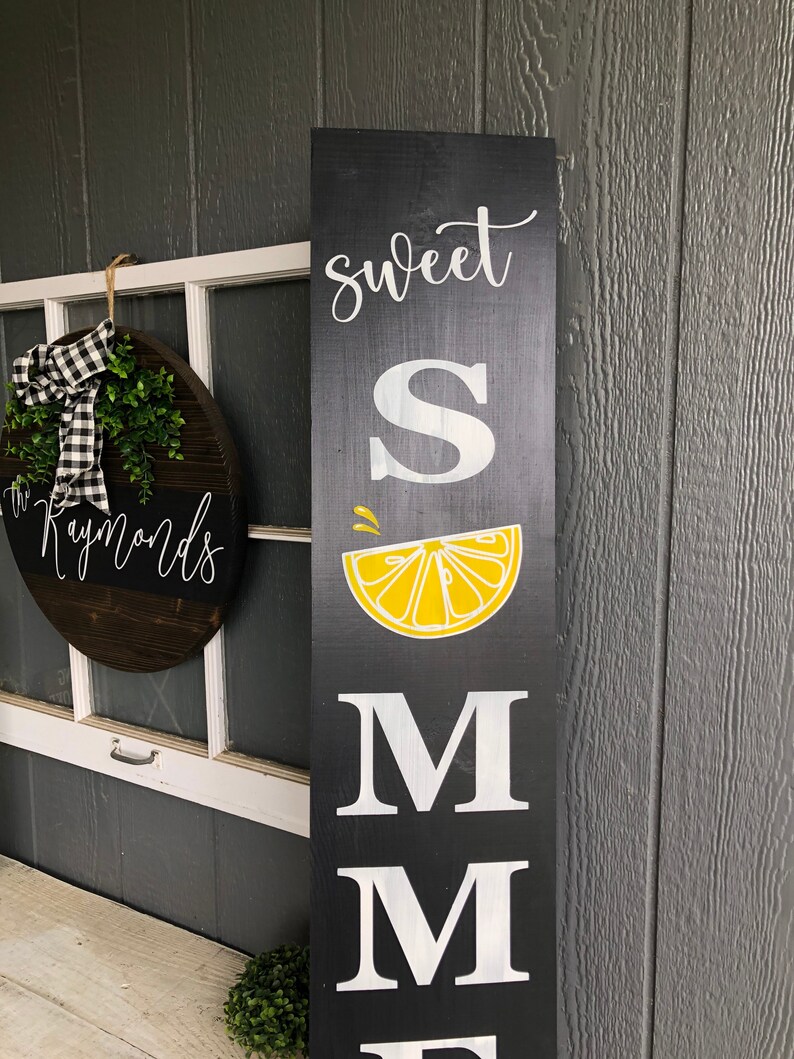 Sweet Summertime Sign|summertime Porch Sign|lemon Summer Sign|summer ...