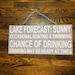 Lake Forecast Sunny Occasionally Boating Drinking|lake Alcohol Sign ...