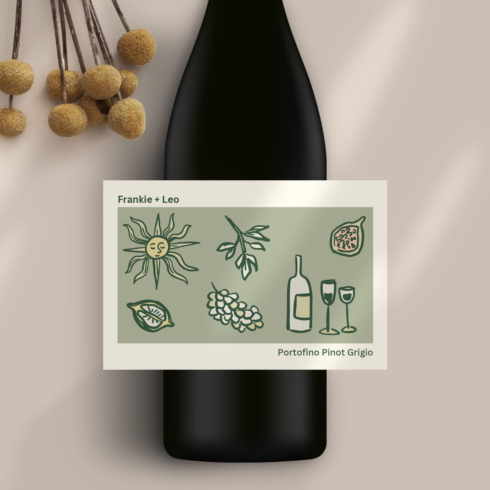 Custom Wine Label Design | Wedding Milestone Wine Labels | Sweet Wine ...